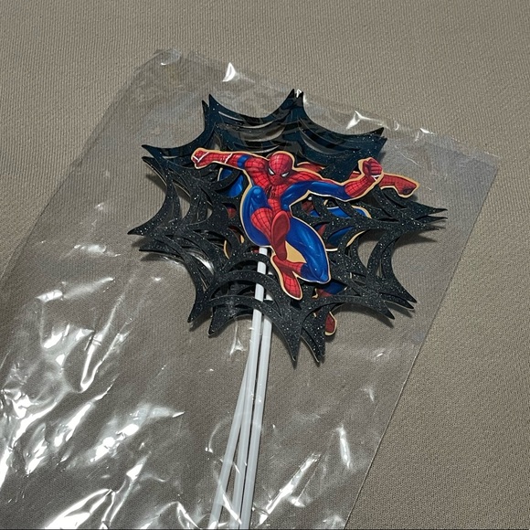Party Supplies | Spiderman Spider Web Cake Topper Birthday Party ...